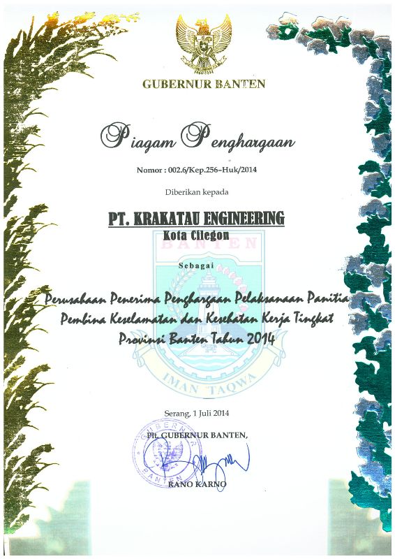 PT Krakatau Engineering - Quality Safety Healthy Environment ...