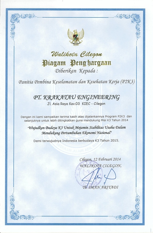 PT Krakatau Engineering - Quality Safety Healthy Environment ...
