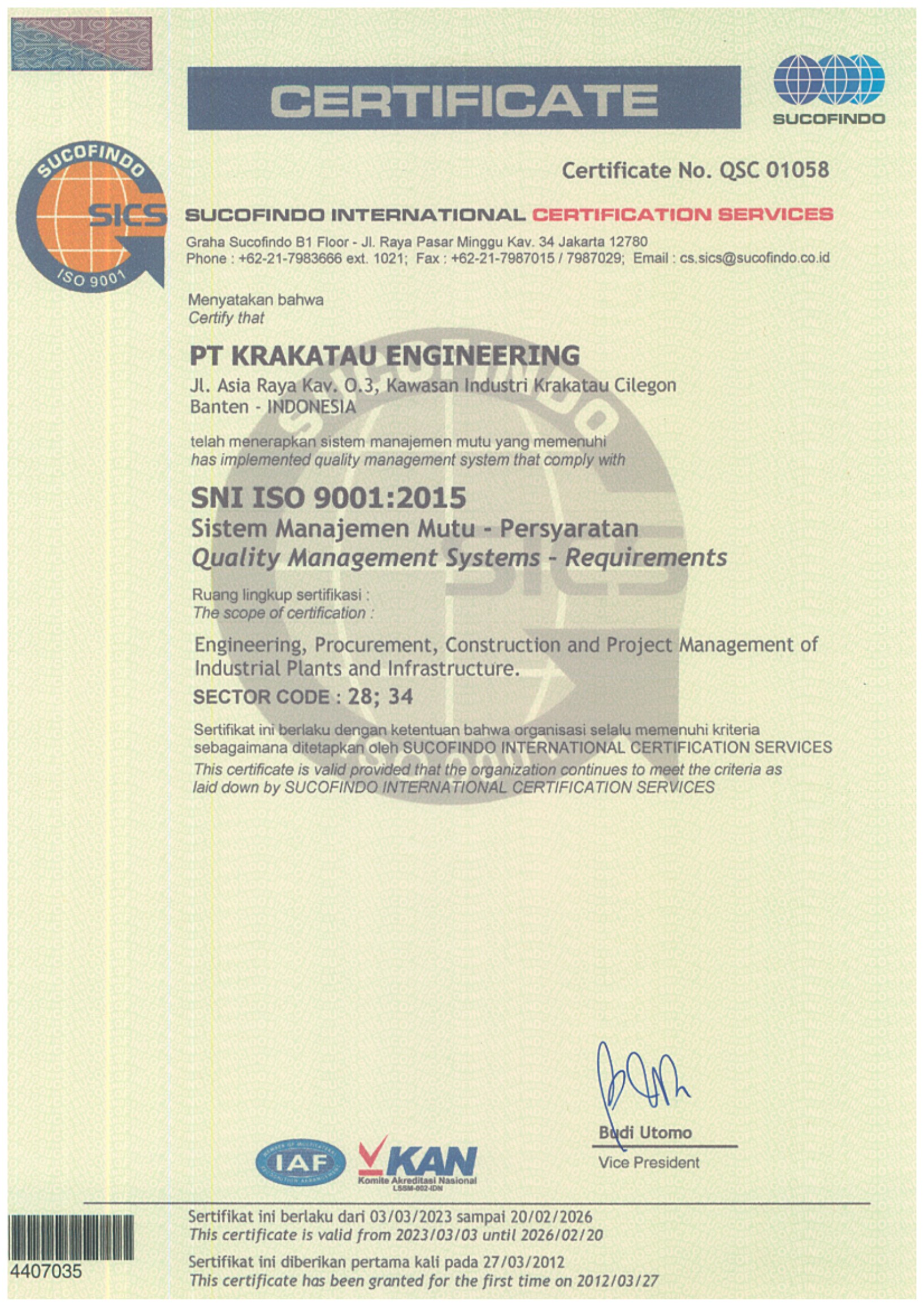 PT Krakatau Engineering - Quality Safety Healthy Environment ...