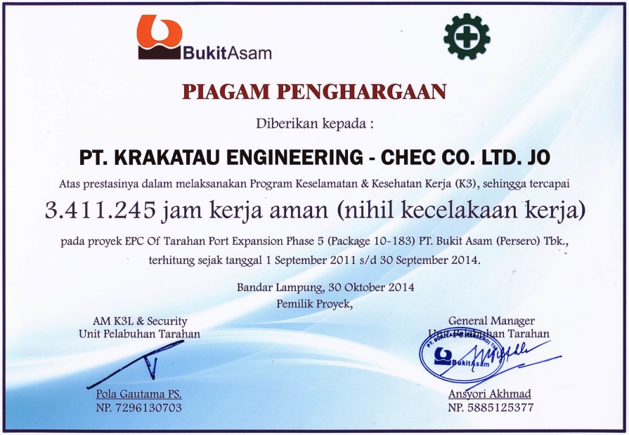 PT Krakatau Engineering - Quality Safety Healthy Environment ...